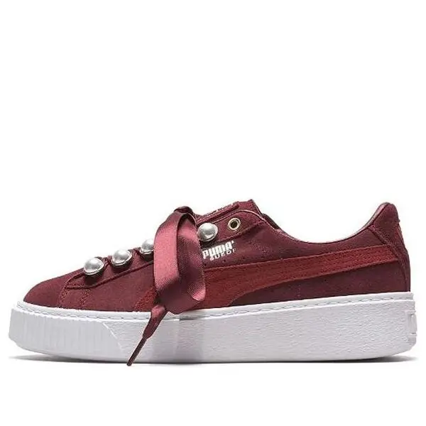 PUMA Suede Platform Bling Sneakers - Red