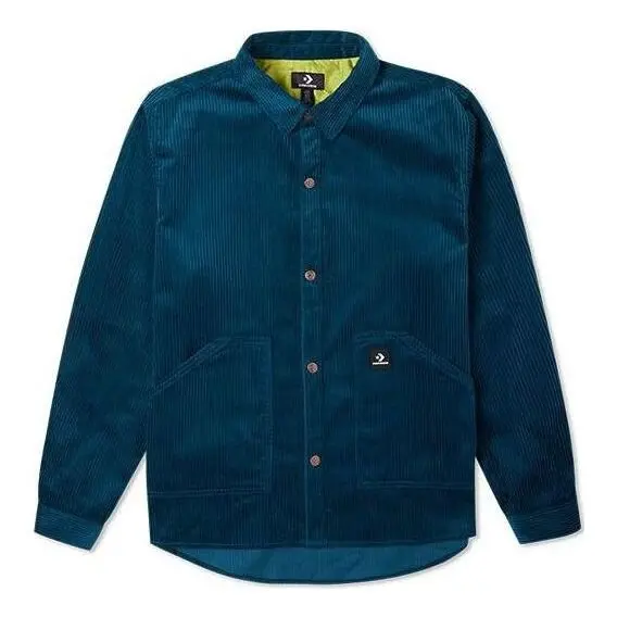 CONVERSE Corduroy Button Shirt Asia Sizing - Blue