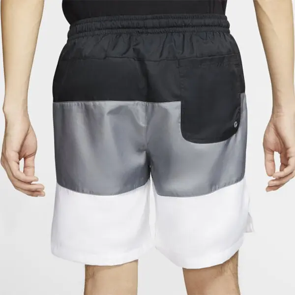 Nike Color-blocked Woven Casual Shorts - Blackwhitegray