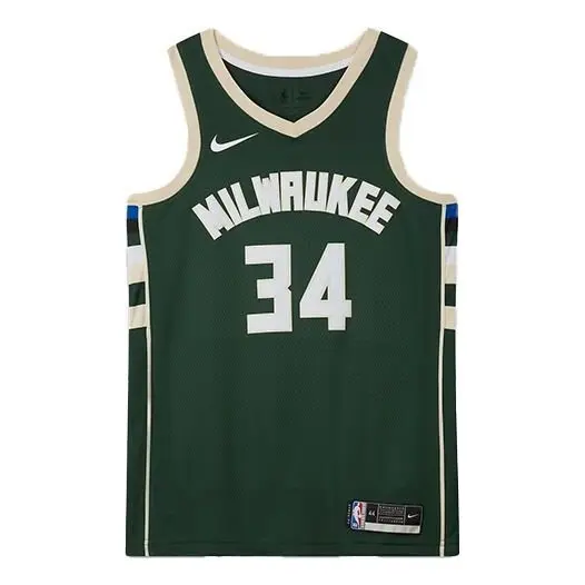 Nike Milwaukee Bucks Giannis Antetokounmpo Jersey 34 - Green
