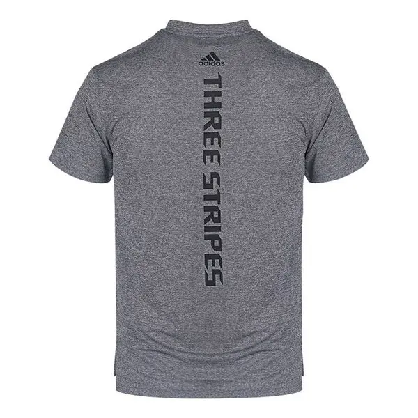 Adidas 3-bar Tech Tee With Alphabet Printing - Grey