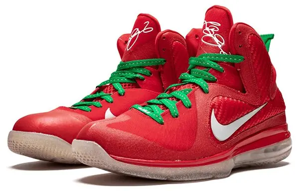 Nike Lebron "christmas" Basketball Sneakers - Red/silver/white