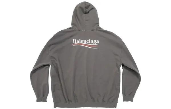 Balenciaga Political Campaign Hoodie - Grey