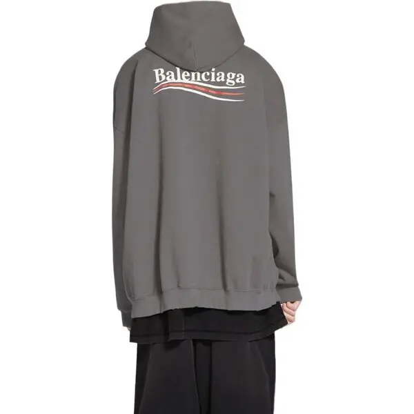 Balenciaga Political Campaign Hoodie - Grey