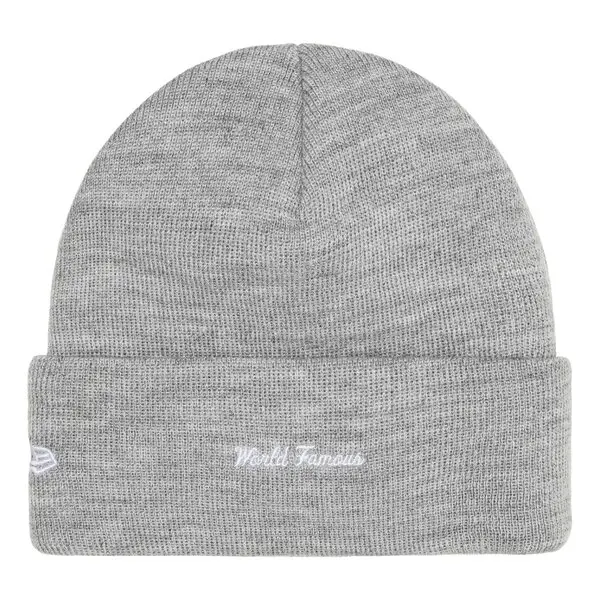 Supreme Fw25 New Era Bo Logo Beanie - Heather Grey