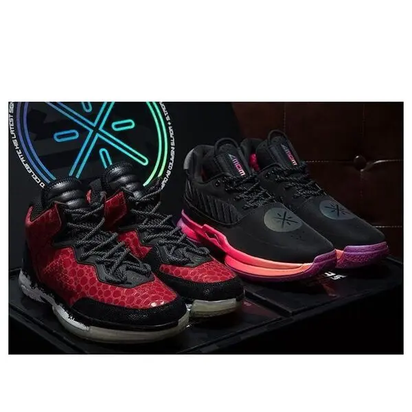 LI-NING Way Of Wade 7 "remix Pack Sunrise" Sneakers - Black/red