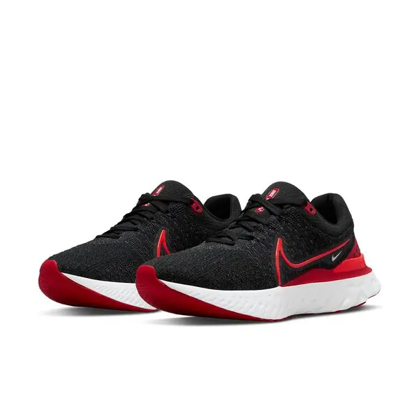 Nike React Infinity Run Flyknit 3 Athletic Sneakers - Black/red