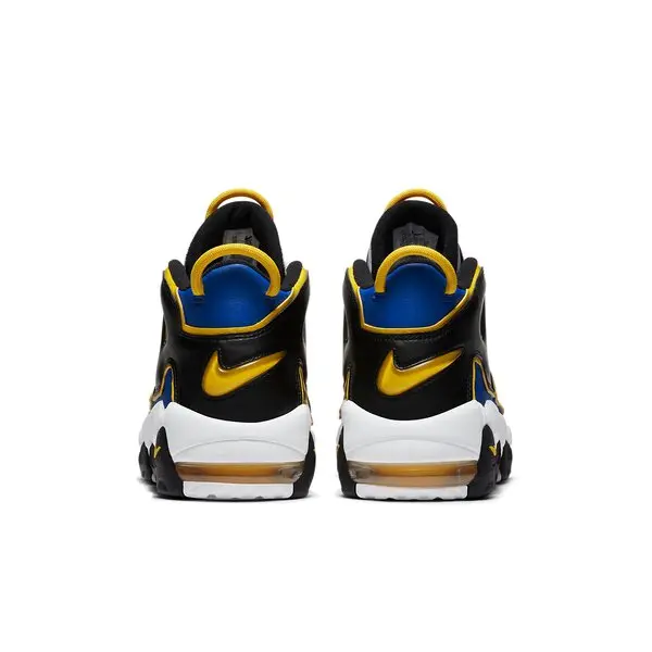 Nike More Uptempo "peace, Love, And Basketball" Sneakers - Black/yellow/blue