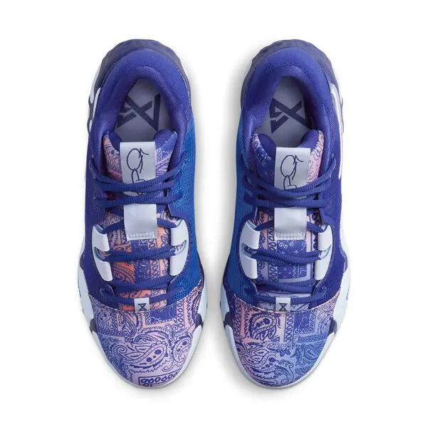 Nike Pg 6 "blue Paisley" Athletic Sneakers - Blue/pink
