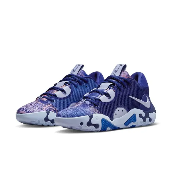 Nike Pg 6 "blue Paisley" Athletic Sneakers - Blue/pink