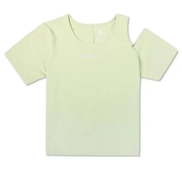 CONVERSE Twisted Knits Slim Asymmetrical T-shirt - Green