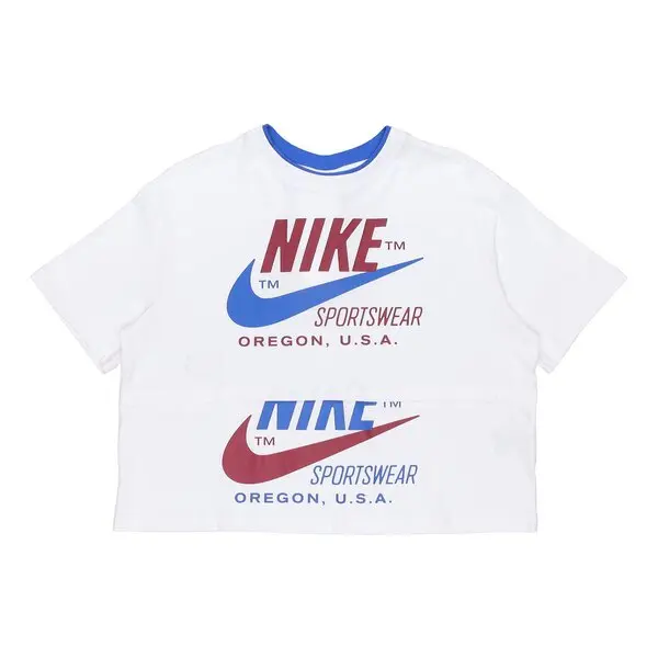 Nike Icon Clash Cropped T-shirt - White