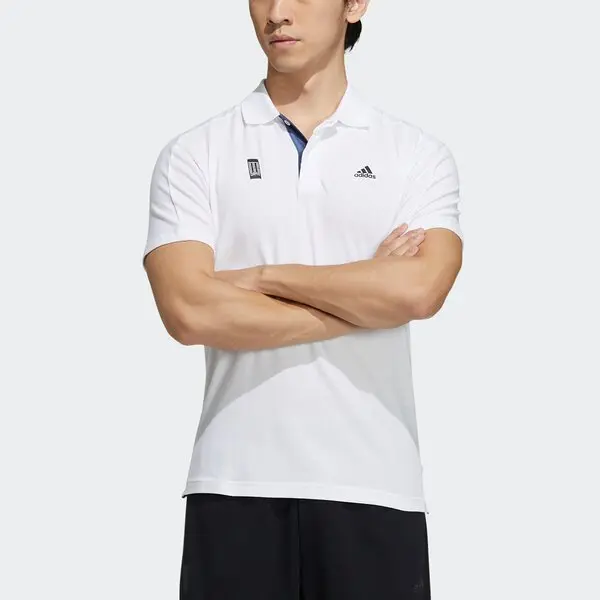 Adidas Series Logo Printing Solid Color Short Sleeve Polo Shirt