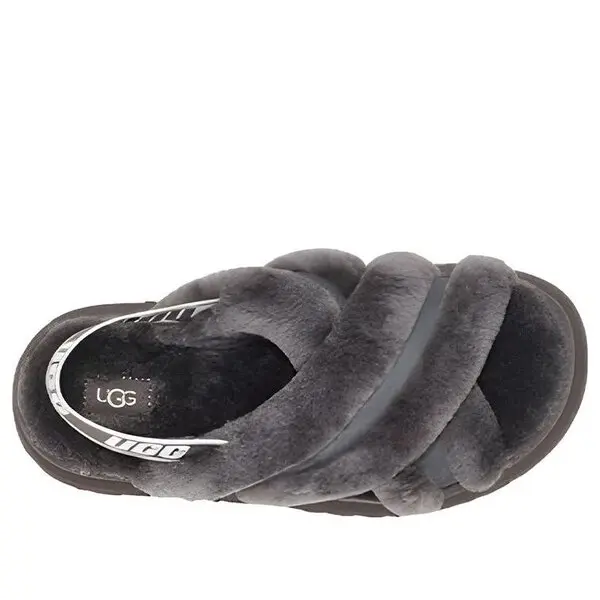UGG Disco Cross Slide - Charcoal Grey