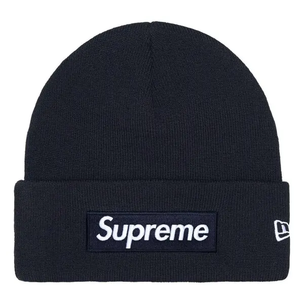 Supreme New Era Bo Logo Beanie - Navy