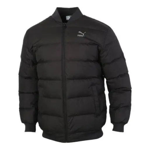 PUMA Puffer Down Jacket With Logo - Black