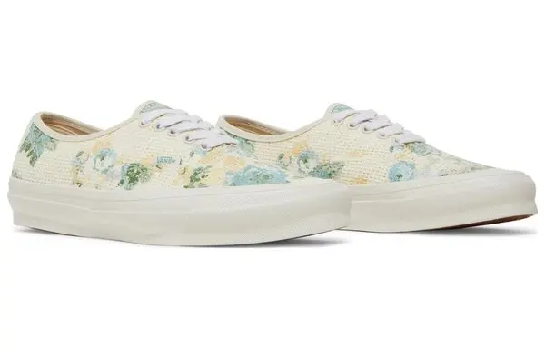 VANS Kith X Og Authentic Lx Vintage Roses Sneakers - Cream/green