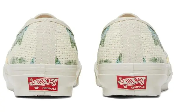 VANS Kith X Og Authentic Lx Vintage Roses Sneakers - Cream/green