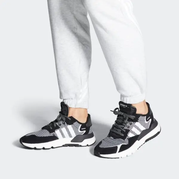 Adidas Nite Jogger Low Top Sneakers - Black
