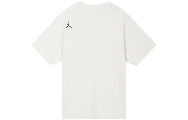 JORDAN 23 Engineered Contrasting Colors Pocket Round Neck Casual Short Sleeve Phantom White Gray T-shirt