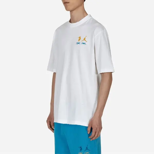 JORDAN X Union Crossover Ss22 Solid Color Breathable Logo Round Neck Short Sleeve Asia Edition White - Default Color