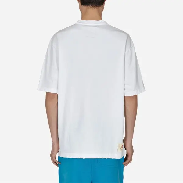 JORDAN X Union Crossover Ss22 Solid Color Breathable Logo Round Neck Short Sleeve Asia Edition White - Default Color