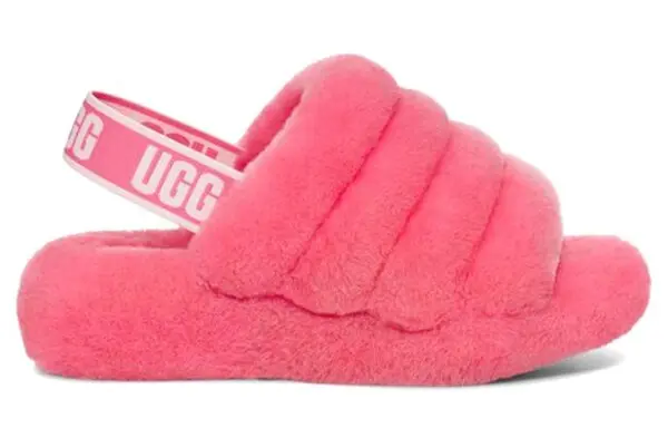 UGG Fluff Yeah Slide Slipper With Thick Sole - Pink