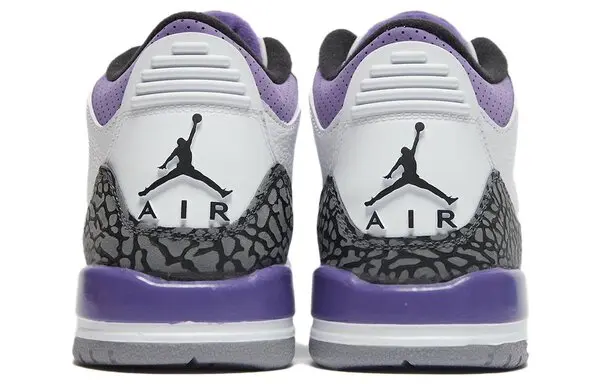 JORDAN Air 3 Retro "dark Iris" High Top Sneakers - White/black/dark Iris