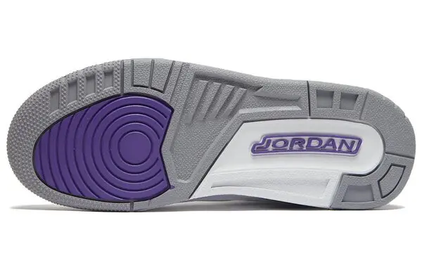 JORDAN Air 3 Retro "dark Iris" High Top Sneakers - White/black/dark Iris