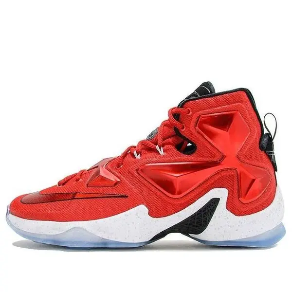 Nike Lebron High-top Athletic Sneakers - Red/white/black