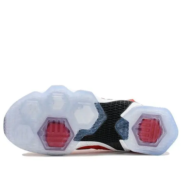 Nike Lebron High-top Athletic Sneakers - Red/white/black