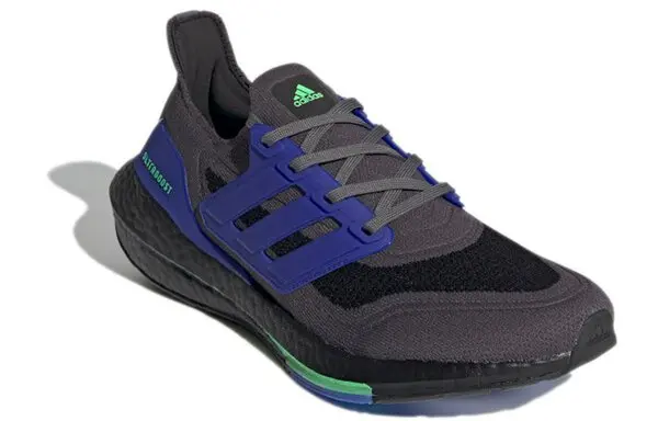 Adidas Ultraboost 21 Sneakers - Grey Five/core Black/screaming Green