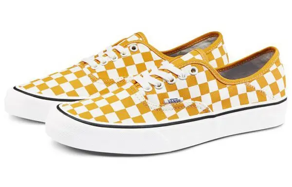 VANS Authentic Sf Checkerboard Sneakers - White/yellow