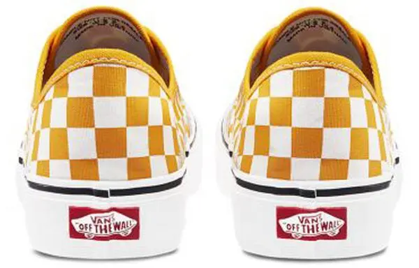 VANS Authentic Sf Checkerboard Sneakers - White/yellow