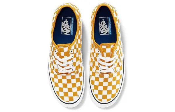 VANS Authentic Sf Checkerboard Sneakers - White/yellow