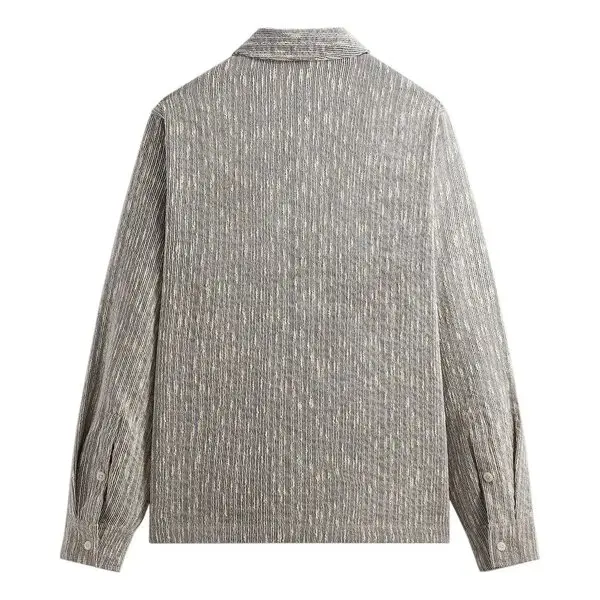 Kith Ss24 Slub Boucle Boxy Collared Overshirt - Ink