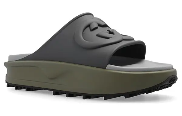 Gucci Interlocking G Slide - Dark Grey