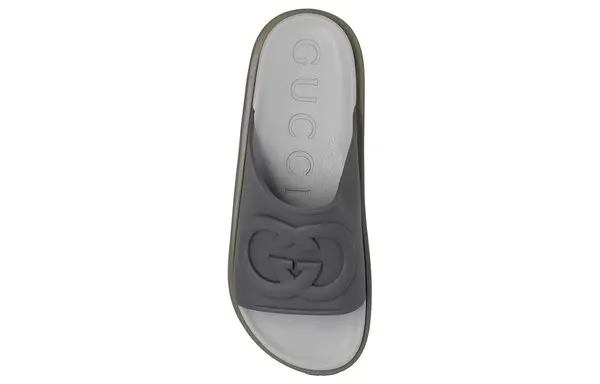 Gucci Interlocking G Slide - Dark Grey