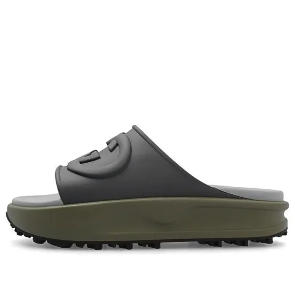 Gucci Interlocking G Slide - Dark Grey