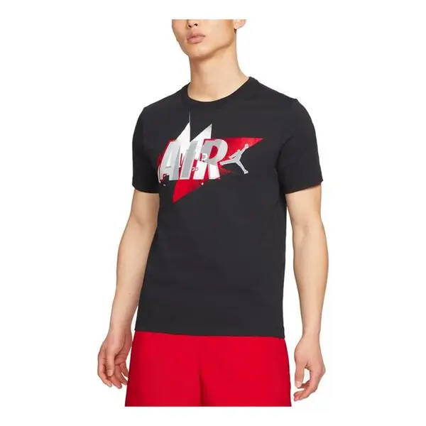 JORDAN Air" Graphic Short Sleeve Top - Black