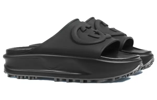 Gucci Interlocking G Slides - Black