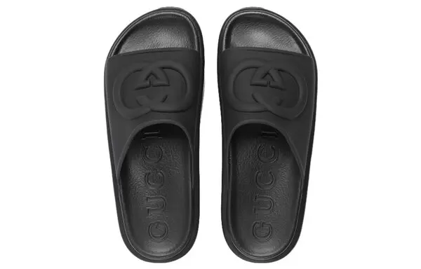 Gucci Interlocking G Slides - Black
