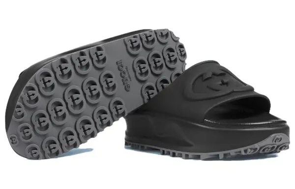 Gucci Interlocking G Slides - Black