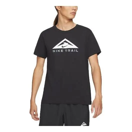 Nike Dri-fit Graphic Print Short Sleeve T-shirt - Black