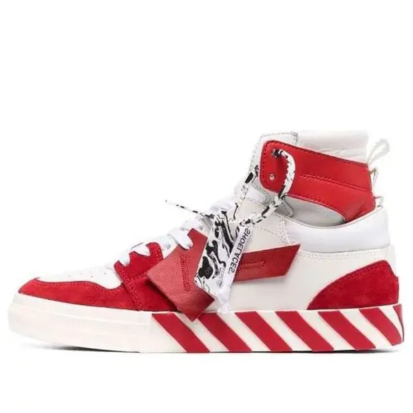 Off-White Vulcanized High-top Sneakers - Red/white