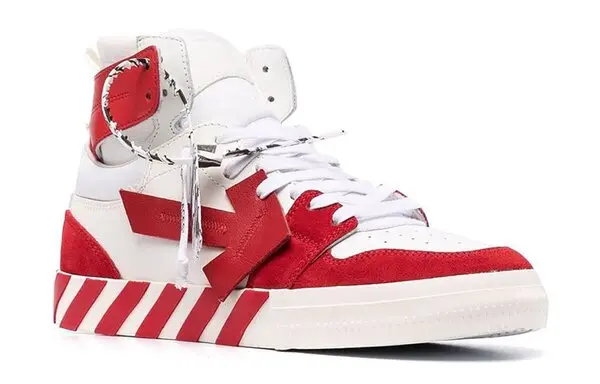 Off-White Vulcanized High-top Sneakers - Red/white