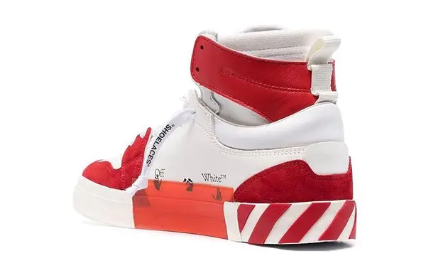 Off-White Vulcanized High-top Sneakers - Red/white