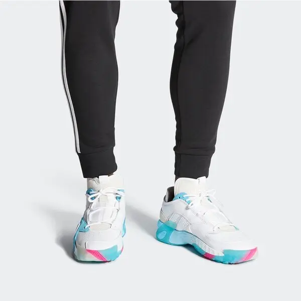 Adidas Streetball Mid Top Sneakers - Light Blue/white