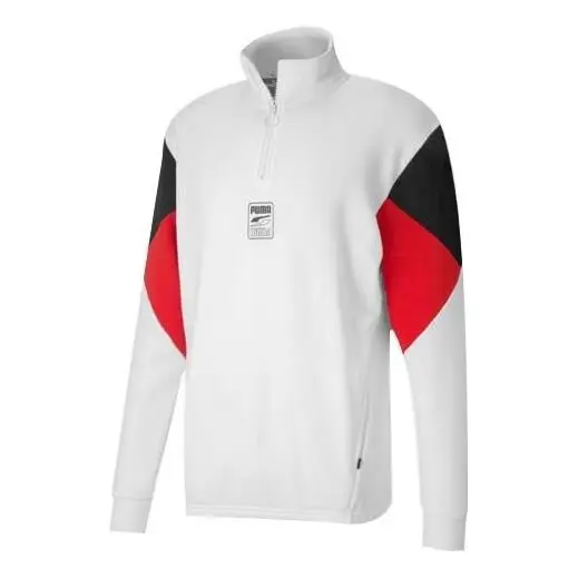 PUMA Rebel Half-zip Tr - White/red/black