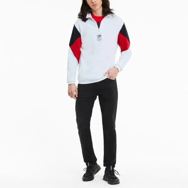PUMA Rebel Half-zip Tr - White/red/black